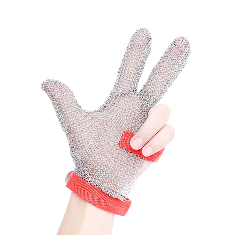Three Finger Wrist Ring Mesh Glove With Textile strap | Professional ...