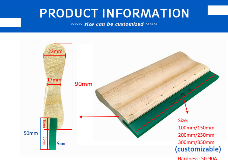 Wooden Handle Printing Squeegee | Professional Mesh Manufacturer ...