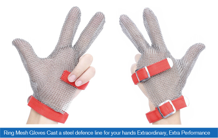 Wrist Ring Mesh Glove With Textile strap | Professional Mesh ...