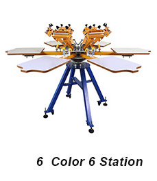 6 color 6 station screen printing machine | Professional Mesh ...