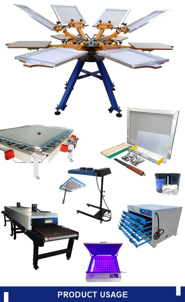 6 color 6 station screen printing machine | Professional Mesh ...